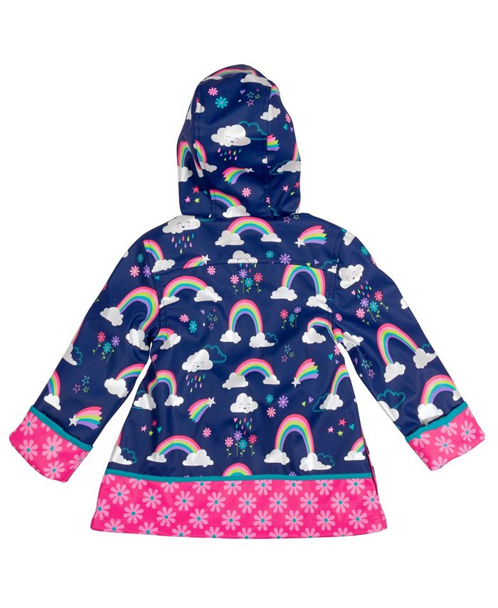 Stephen Joseph Little Girl Rainbow Print Raincoat - Macy's