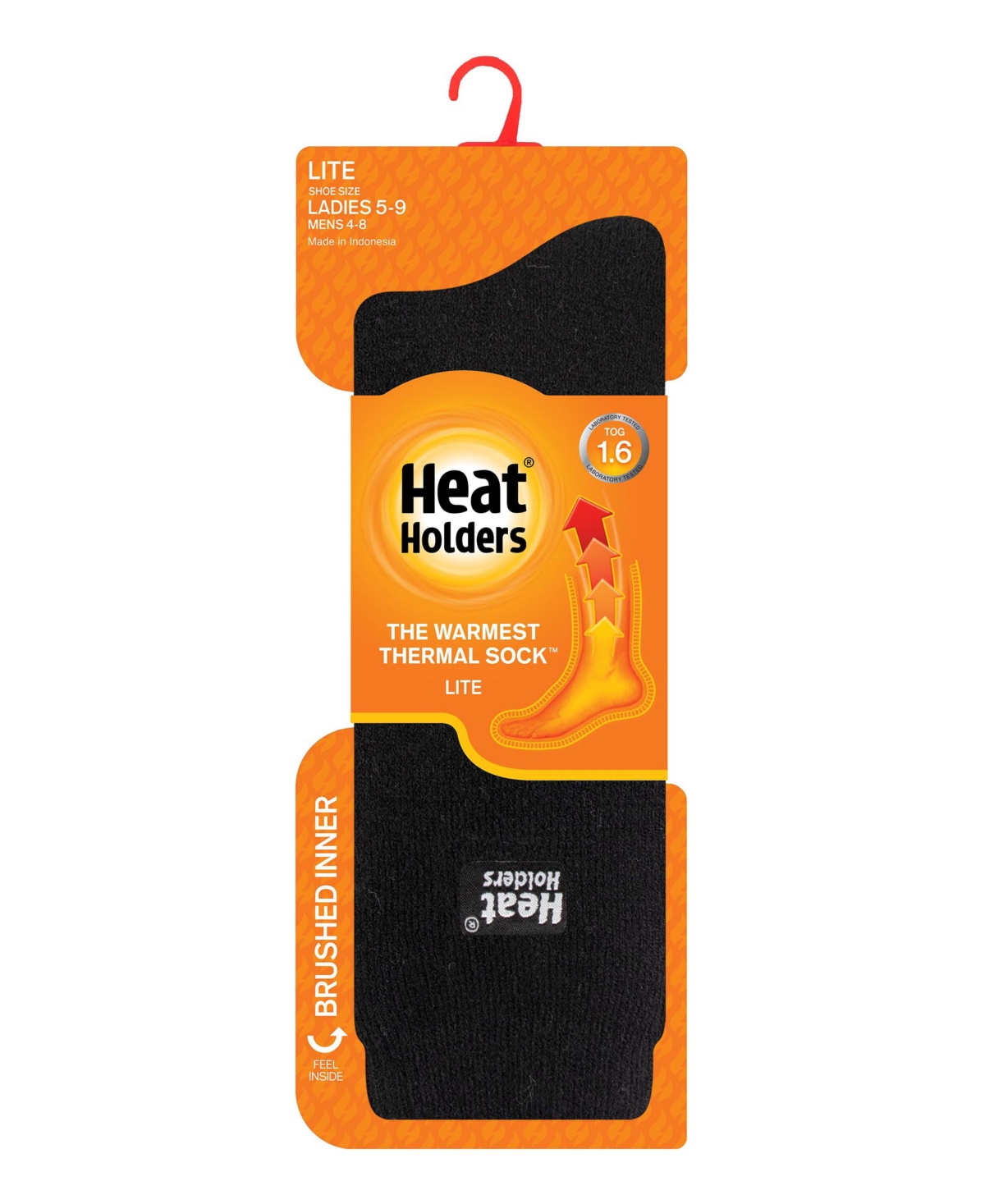 Heat Holders Womens Lite Solid Thermal Socks - Black