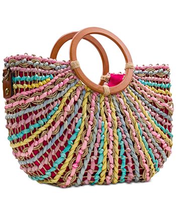 Patricia Nash Lesa Multicolor Straw Bag - Macy's