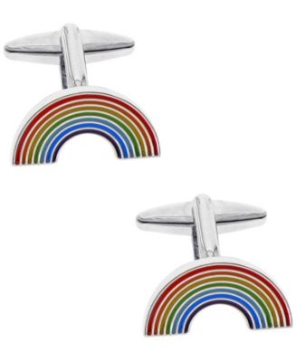 Sutton Silver-Tone Rainbow Cufflinks - Macy's