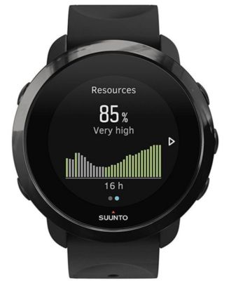 Suunto 3 Fitness Watch, Black Silicone Band with a Digital Dial - Macy's