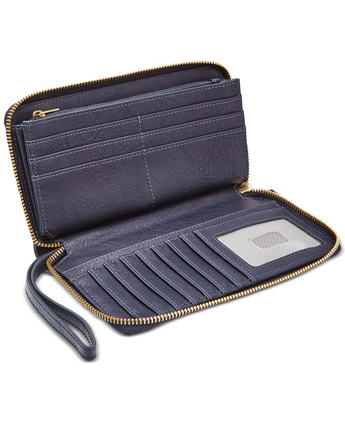 Fossil Liza Striped Clutch Wallet - Macy's