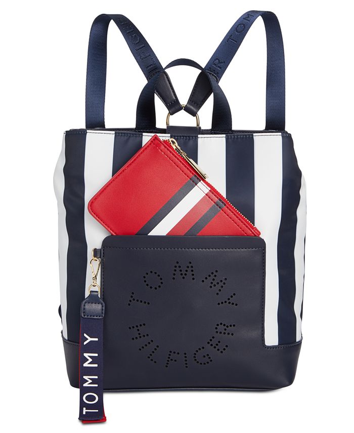 Tommy Hilfiger Virden Striped Nylon Backpack - Macy's