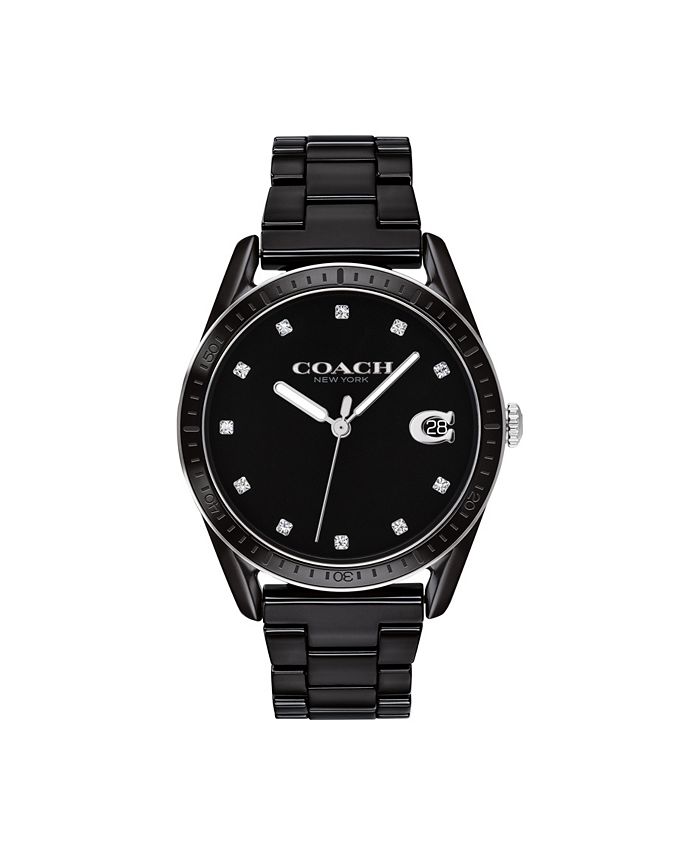 COACH Women's Preston Black Ceramic Bracelet Watch 36mm - Macy's