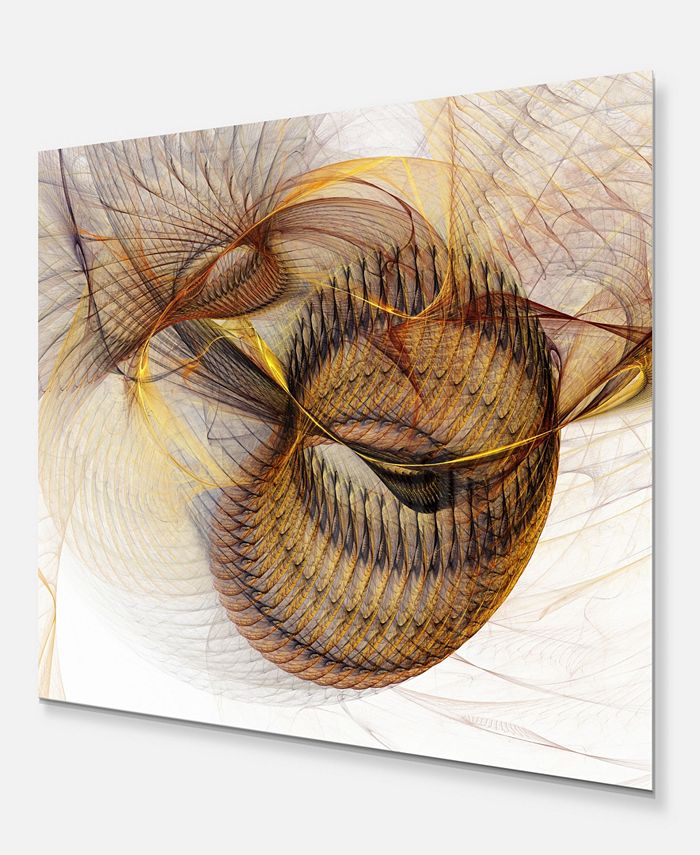 Design Art Designart 'Abstract Brown Spiral Texture' Abstract Metal ...