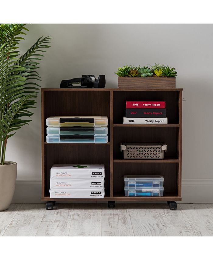 IRIS USA Wide Wooden Rolling Shelf - Macy's
