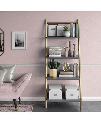 CosmoLiving by Cosmopolitan Nova 4 Shelf Ladder Bookcase - Macy's