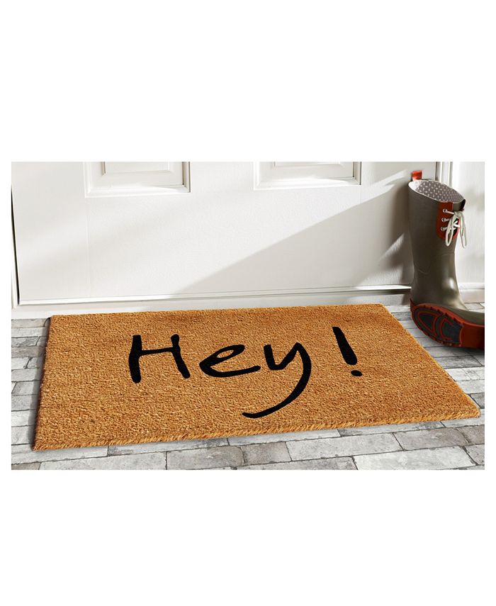 Home & More Hey 17" x 29" Coir/Vinyl Doormat - Macy's