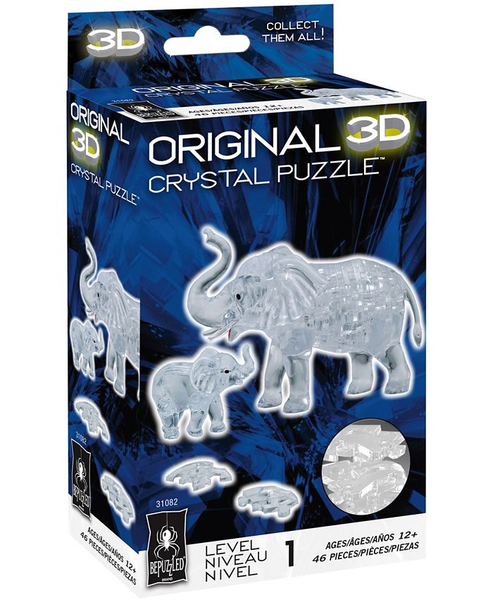 BePuzzled 3D Crystal Puzzle-Elephant and Baby - 46 Pcs - Macy's