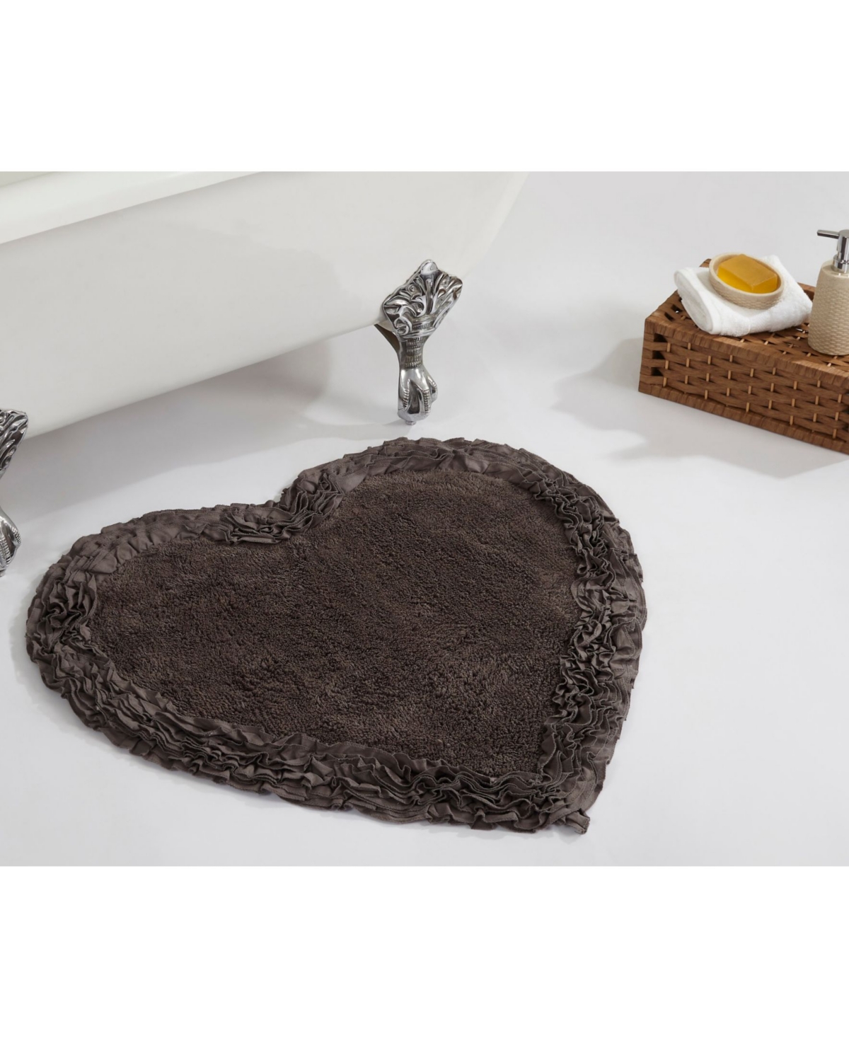 Click here for Better Trends Ruffle Heart Shape Bath Rug  30 - Gr... prices