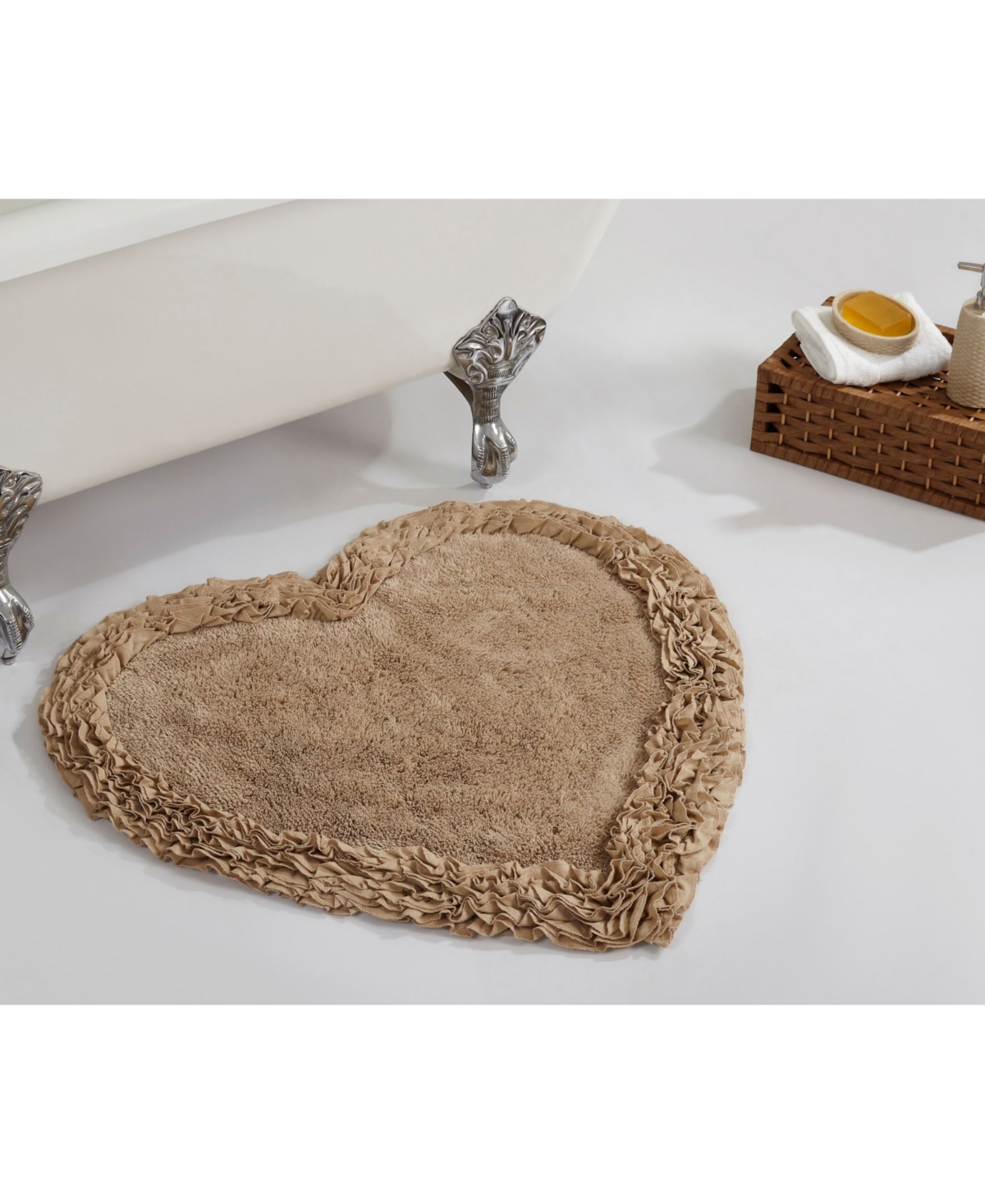 Click here for Better Trends Ruffle Heart Shape Bath Rug  30 - Op... prices