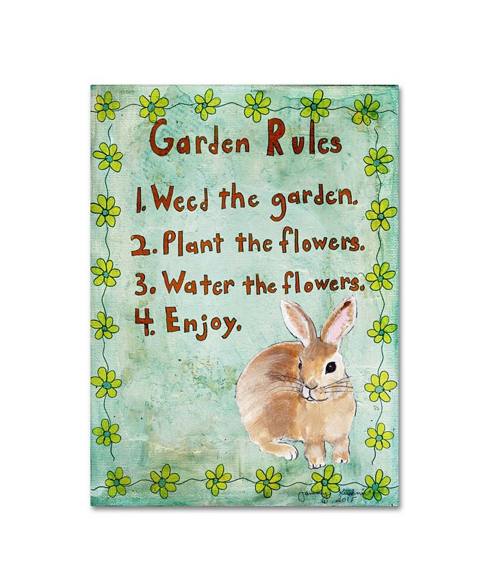 Trademark Global Tammy Kushnir 'Garden Rules' Canvas Art - 19" x 14" x ...