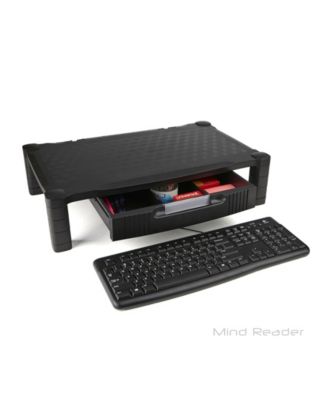 Mind Reader Extra Wide Monitor Stand, Monitor Riser, Height Adjustable ...