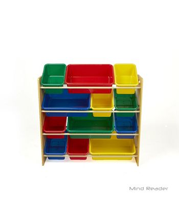 Mind Reader Toy Storage Organizer with 12 Storage Bins, Kids Storage ...
