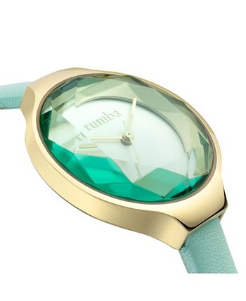 RUMBATIME Orchard Gem with Genuine Leather Strap Watch - Macy's