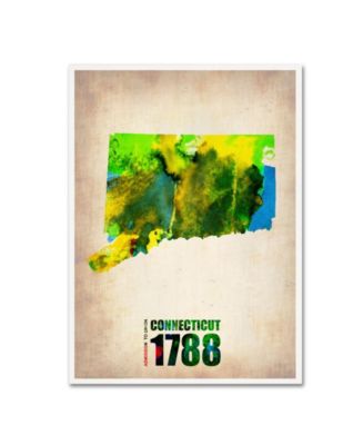 Naxart 'Connecticut Watercolor Map' Canvas Art - 19" x 14" x 2" - Macy's