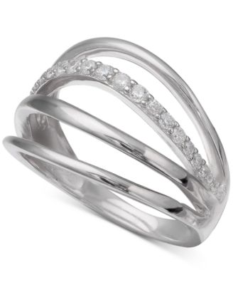 Giani Bernini Cubic Zirconia Multi-Row Ring in Sterling Silver, Created ...