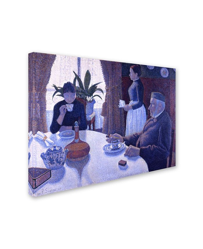 Trademark Innovations Paul Signac 'Breakfast' Canvas Art - 24" x 18" x ...