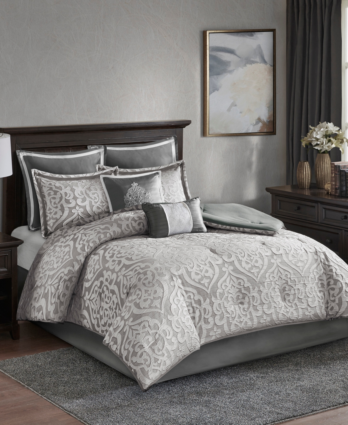 Click here for Madison Park Odette Jacquard 8-Pc. Comforter Set... prices