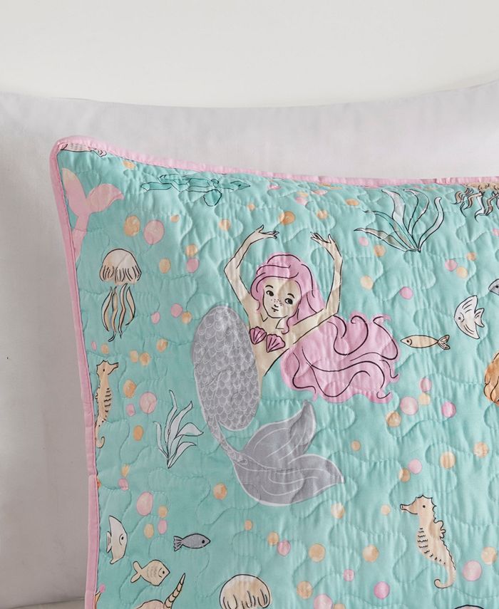 Mi Zone Kids Darya Mermaid Print 3-Piece Twin Coverlet Set - Macy's