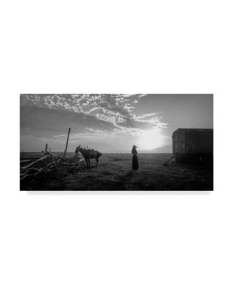 Mikhail Potapov 'Woman And Horse' Canvas Art - 32" x 16" x 2" - Macy's