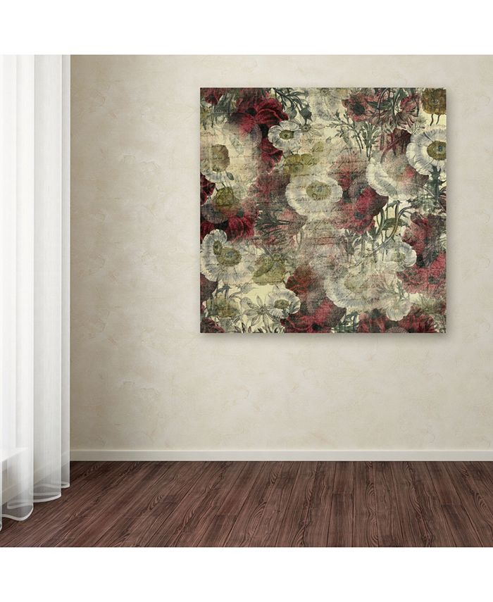 Trademark Global Marcee Duggar 'Floral Bouquet Scripty Collage' Canvas ...