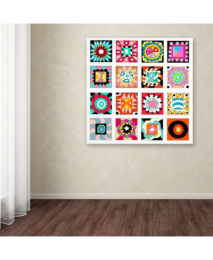 Trademark Global Miguel Balbas 'Pattern D' Canvas Art - 35" x 35" x 2 ...
