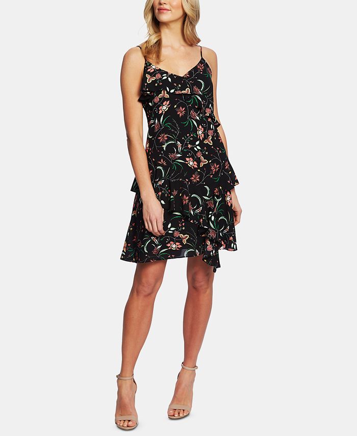 CeCe Ruffled Floral-Print Dress - Macy's