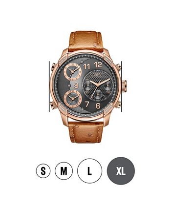 Jbw Men's Limited Edition G4 Leather Diamond (1/5 ct.t.w.) 18K Rose ...