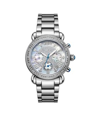 JBW Women's Victory Diamond (1/6 ct.t.w.) Stainless Steel Watch - Macy's