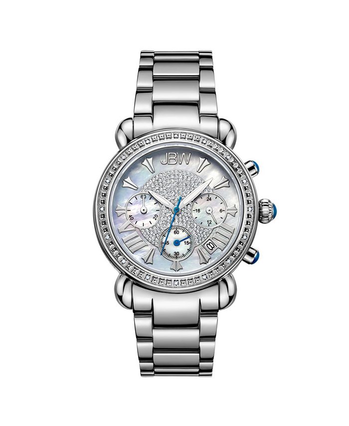 Jbw Women's Victory Diamond (1/6 ct.t.w.) Stainless Steel Watch - Macy's