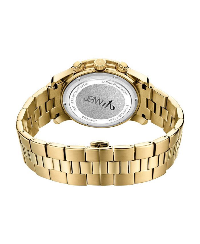 Jbw Men's Delano Diamond (1/5 ct.t.w.) 18k Gold Plated Stainless Steel ...