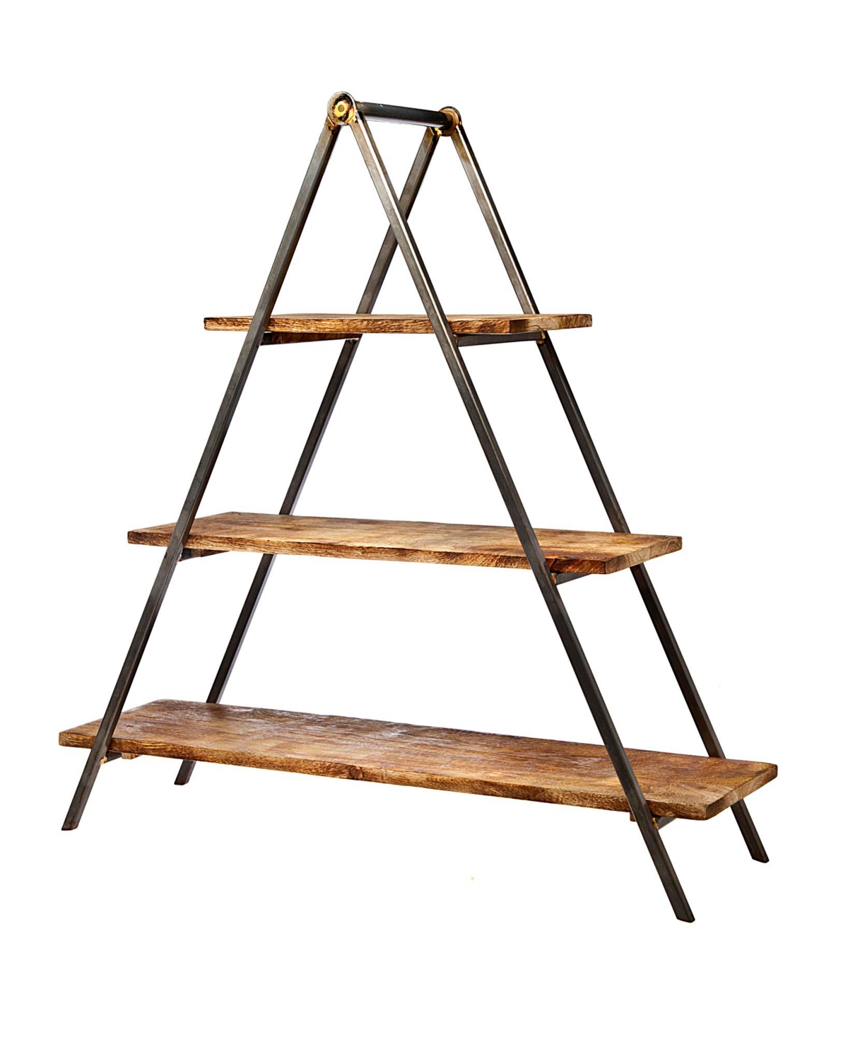 Click here for Godinger 3 Teir Wood Server Metal Stand - Brown prices