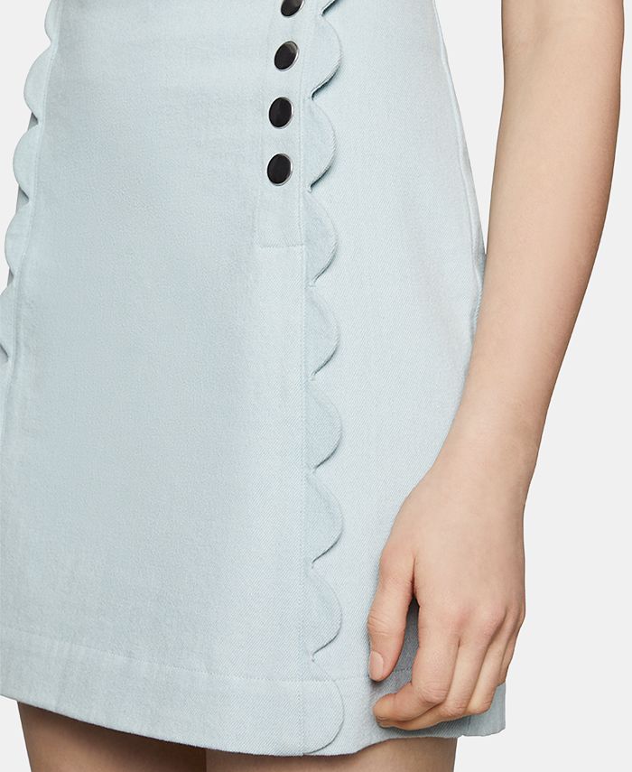 BCBGeneration Cotton Scalloped Denim Mini Skirt - Macy's