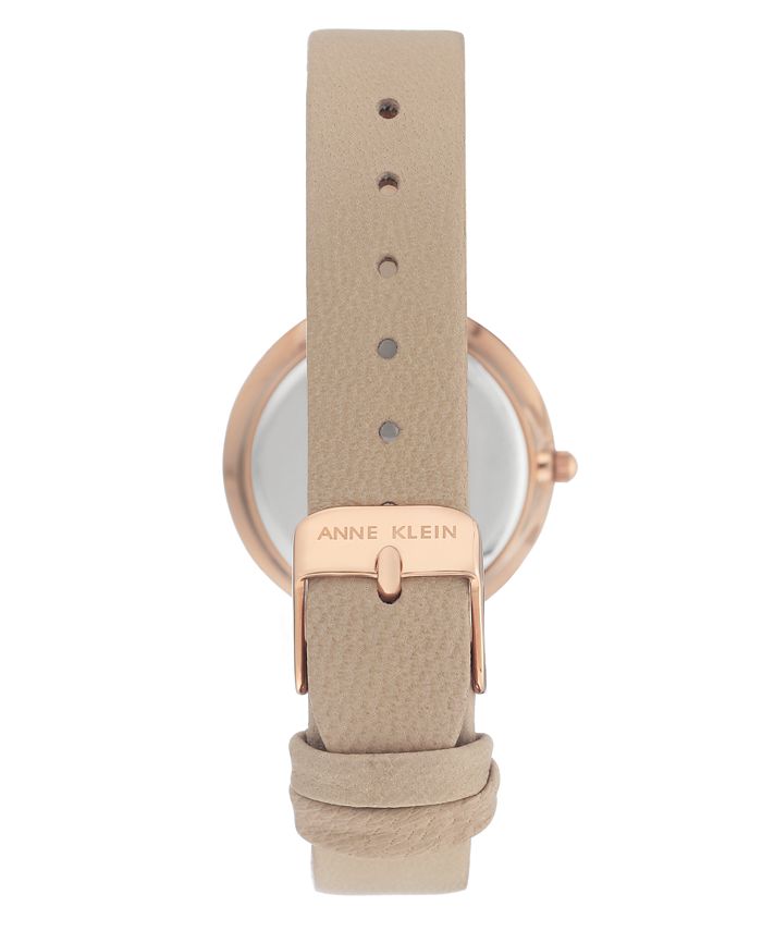 Anne Klein Genuine Mother of Pearl Dial with Cubic Zirconia Crystals ...