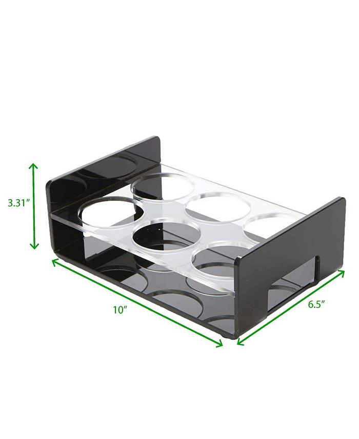 Mind Reader 6 Slot Cup Holder Tray with Cutout Handles - Macy's