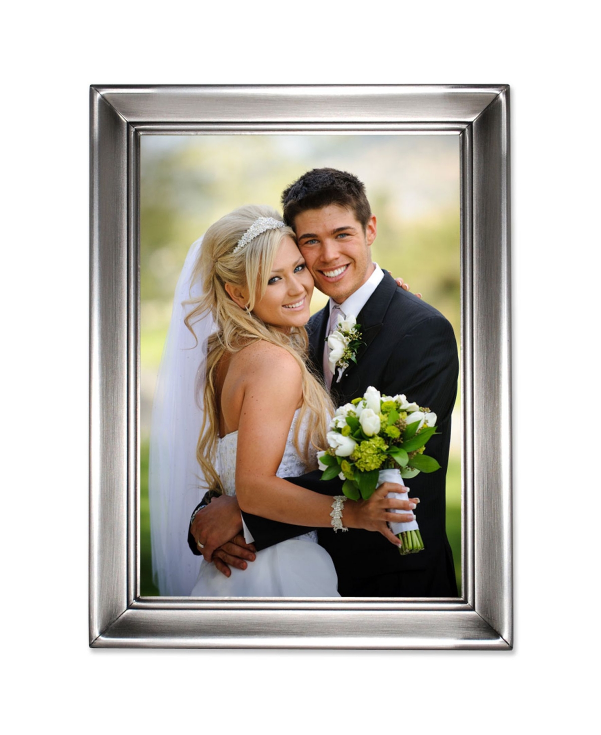 Click here for Lawrence Frames Brushed Pewter Metal Picture Frame... prices