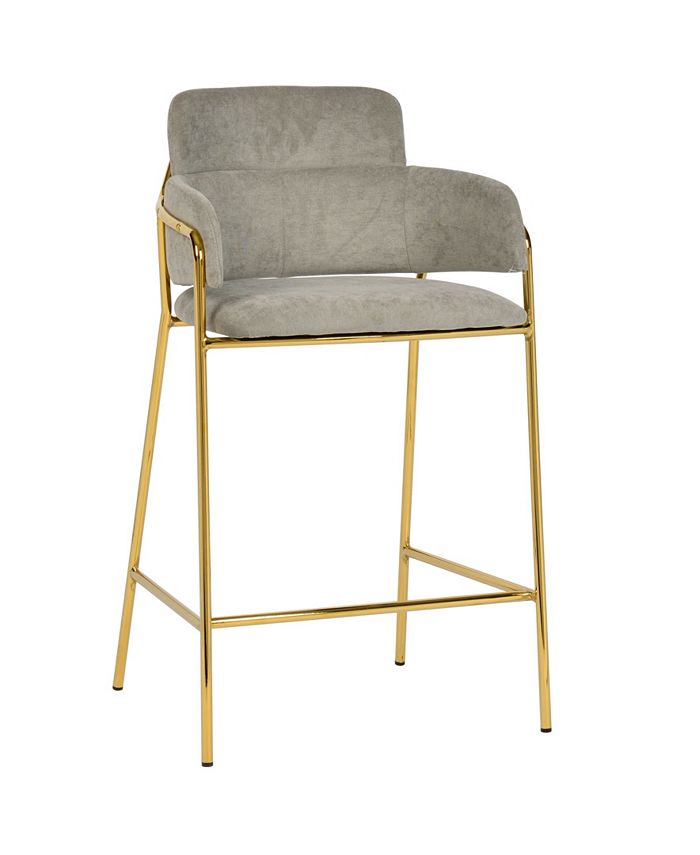 TOV Furniture TOV Karl Linen Counter Stool - Set of 2 - Macy's