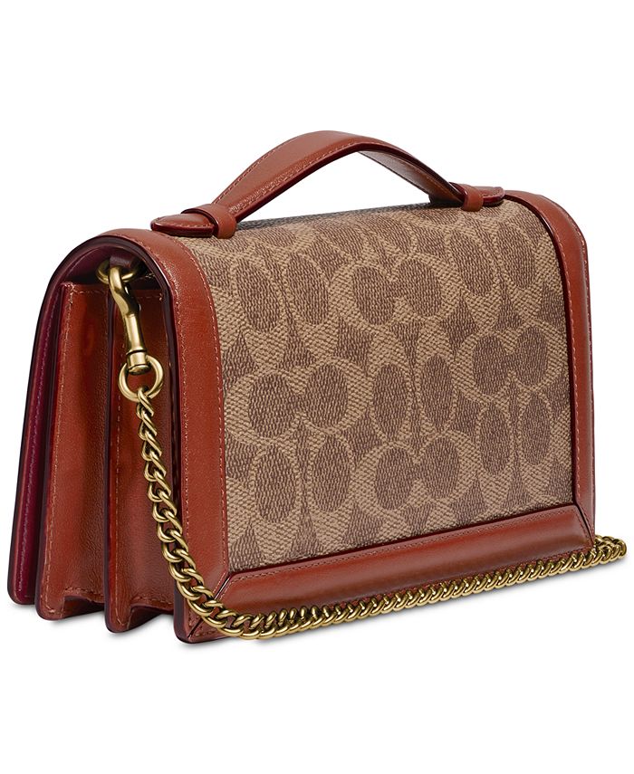COACH Riley Signature Chain Crossbody Clutch - Macy's