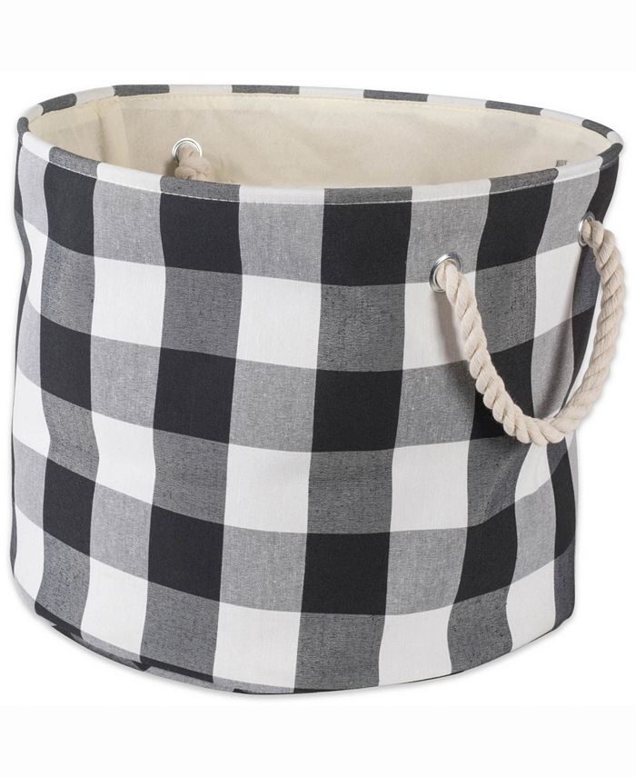 Design Imports Storage Bin Buffalo Check, Round - Macy's