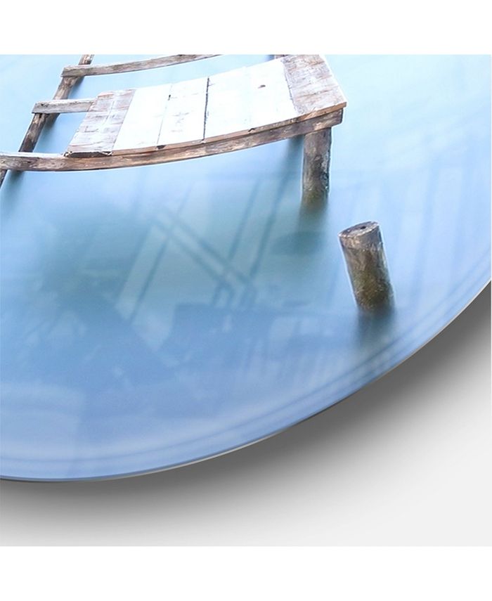 Design Art Designart Oversized Coastal Round Metal Wall Clock - Macy's