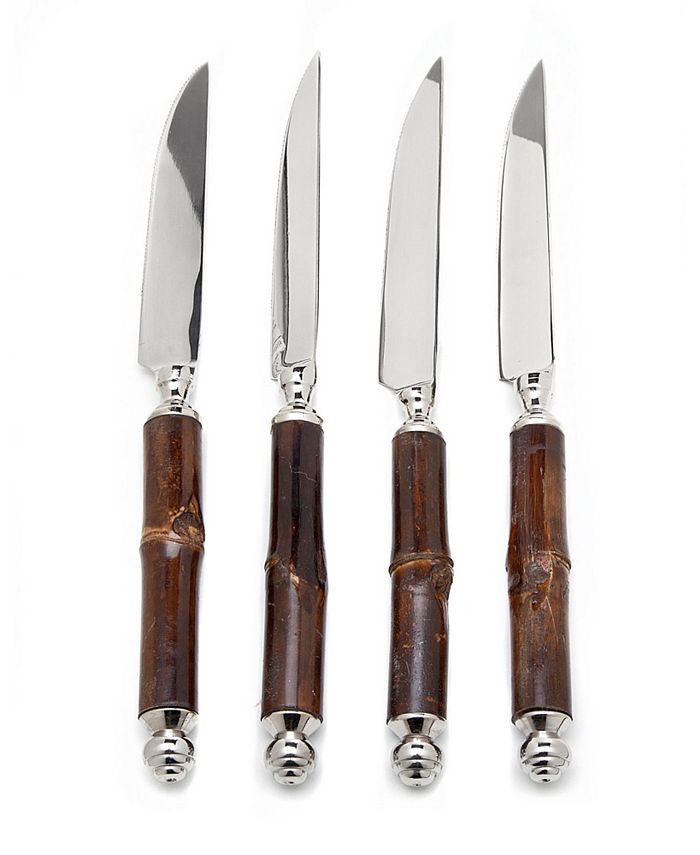 Godinger Bamboo Steak Knives - Set of 4 - Macy's