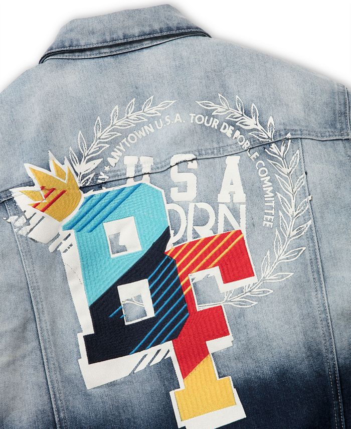 Born Fly Men's Big & Tall Graphic Trucker Jacket - Macy's