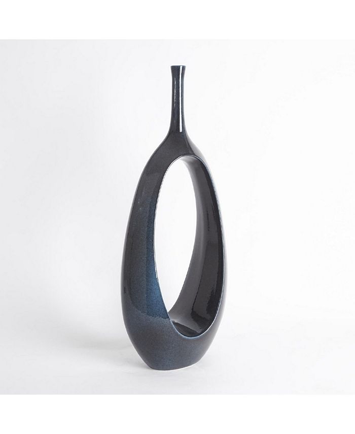Global Views Open Oval Ring Vase Large - Macy's