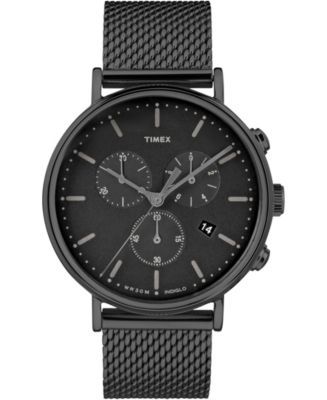 Timex Fairfield Chronograph 41mm Mesh Band Watch - Macy's