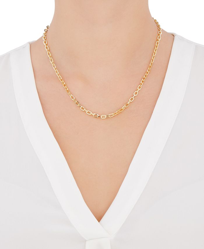 Italian Gold Forzatina Link 18" Chain Necklace in 14k Gold - Macy's