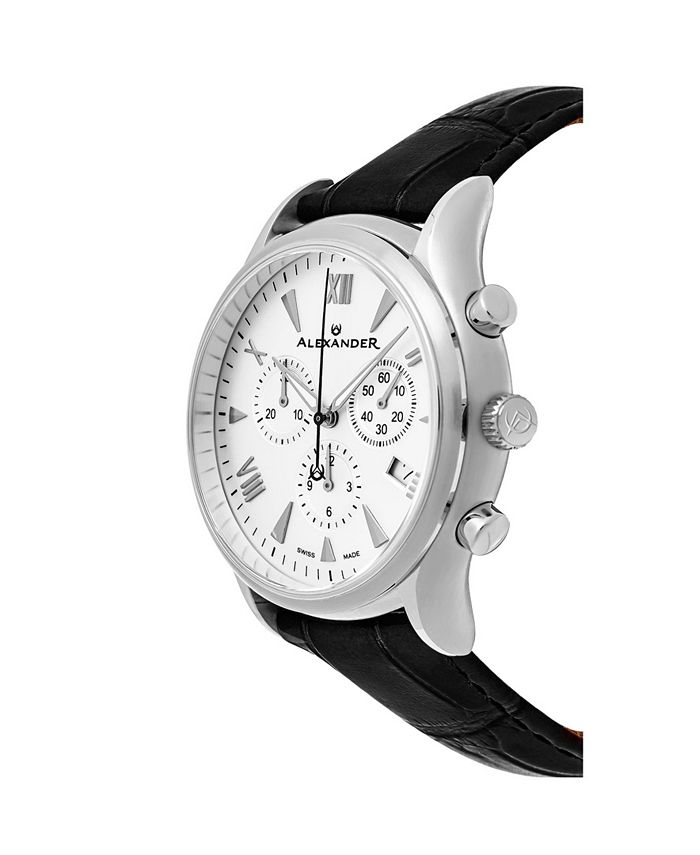 Stuhrling Alexander Watch A021-02, Stainless Steel Case on Black ...