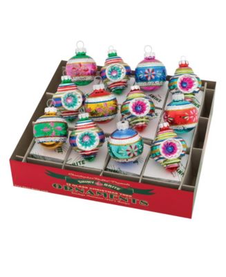 Christopher Radko Christmas Confetti 12 Count 1.75" Decorated Rounds ...