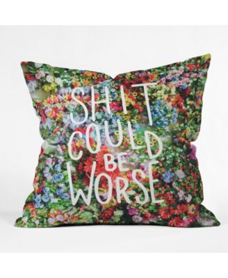 Deny Designs Floral typography Throw Pillow - Macy's