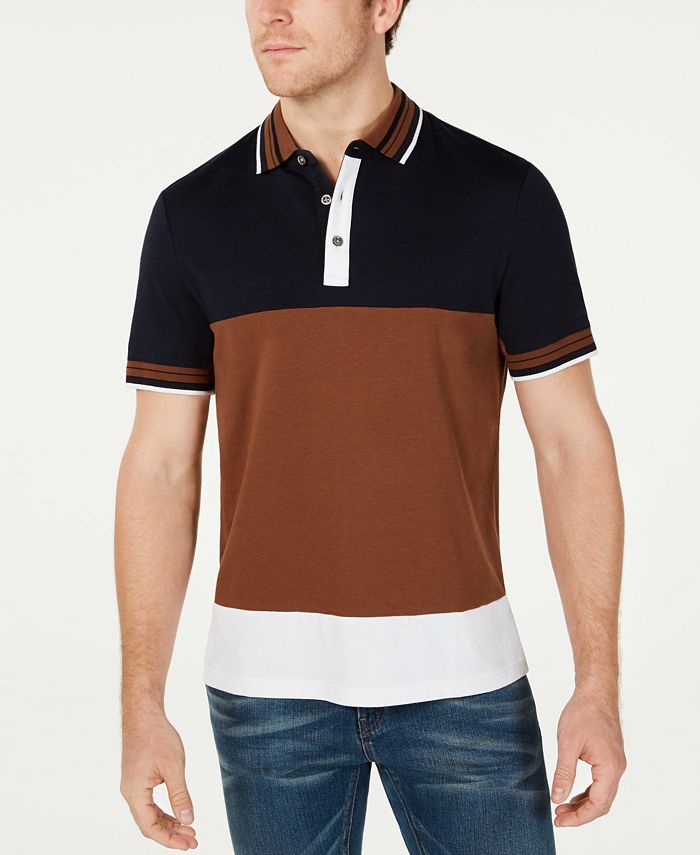 Michael Kors Men's Colorblocked Polo Shirt - Macy's